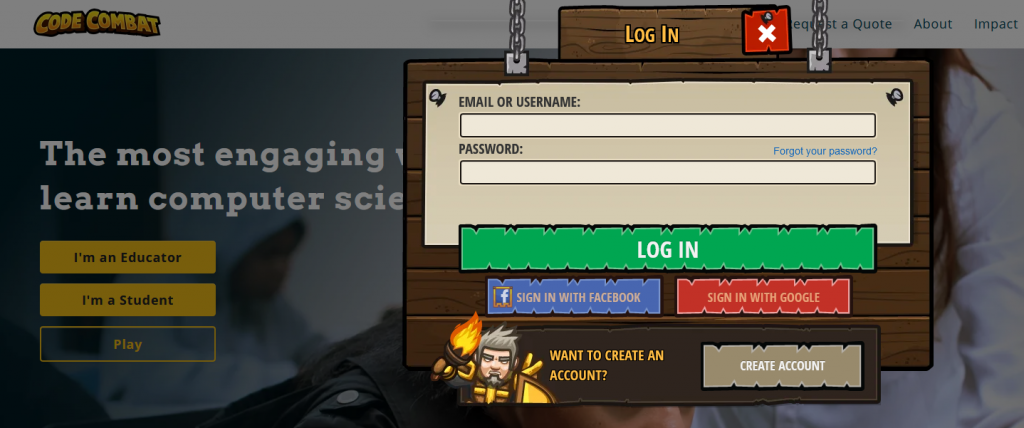 Code Combat – TechBrainiacs PlayCreate